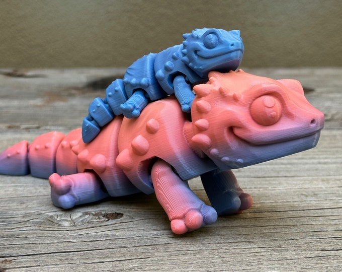 3D Printed Articulated Mini Bearded Dragon - Etsy