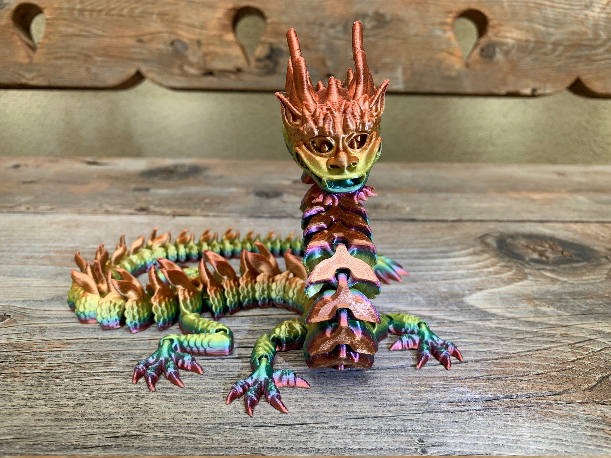 Flexi Chinese Imperial Dragon Fidget Toy - Etsy