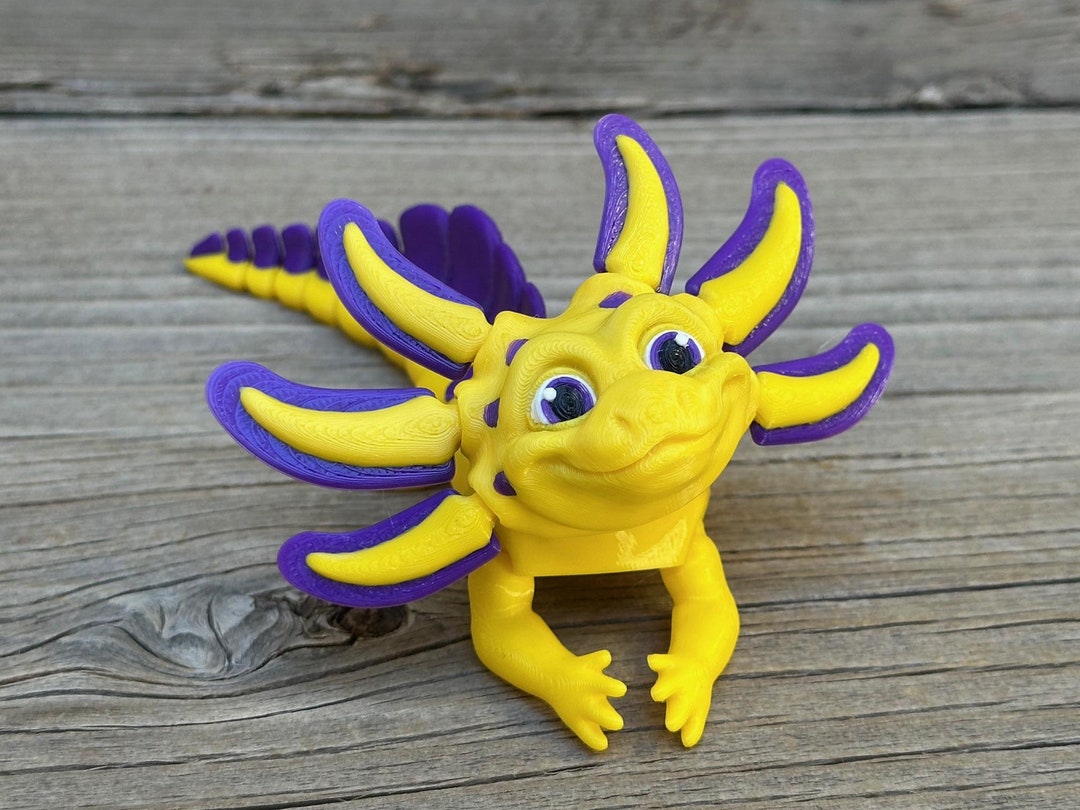 Articulated Axolotl Banana Split 3D Printed - Etsy