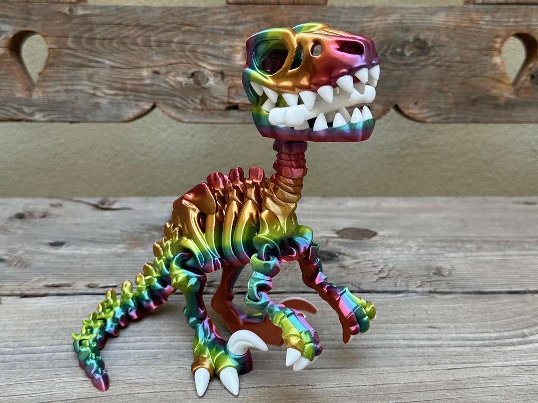 3D Printed Articulated Raptor Skeleton - Etsy