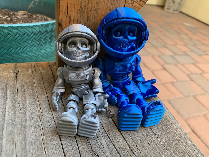 Flexi Astronaut Skeleton With Movable Visor 3D Printed - Etsy