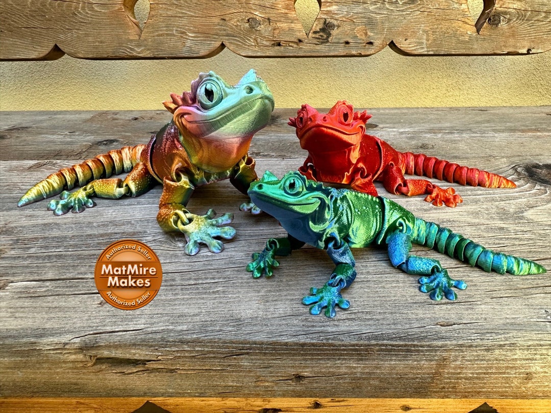 3D Printed Articulated Crested Gecko - Etsy