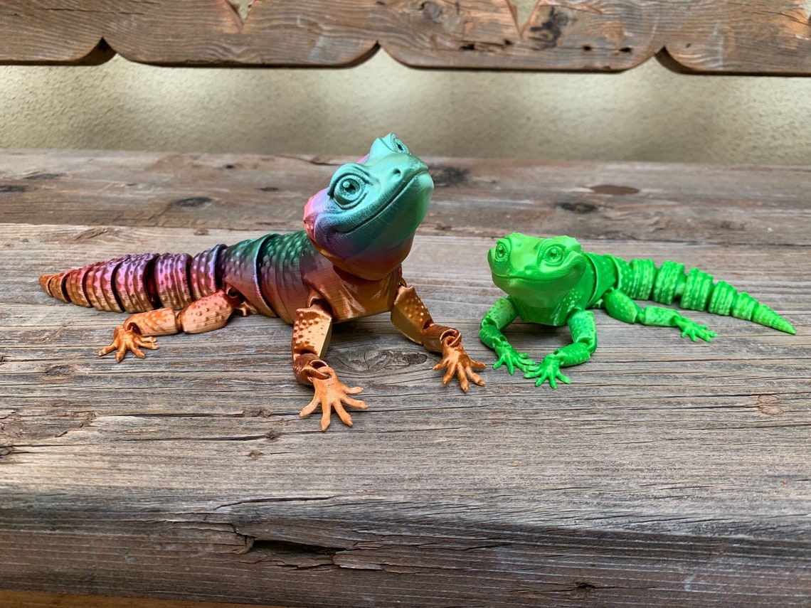 3D Printed Articulated Leopard Gecko - Etsy