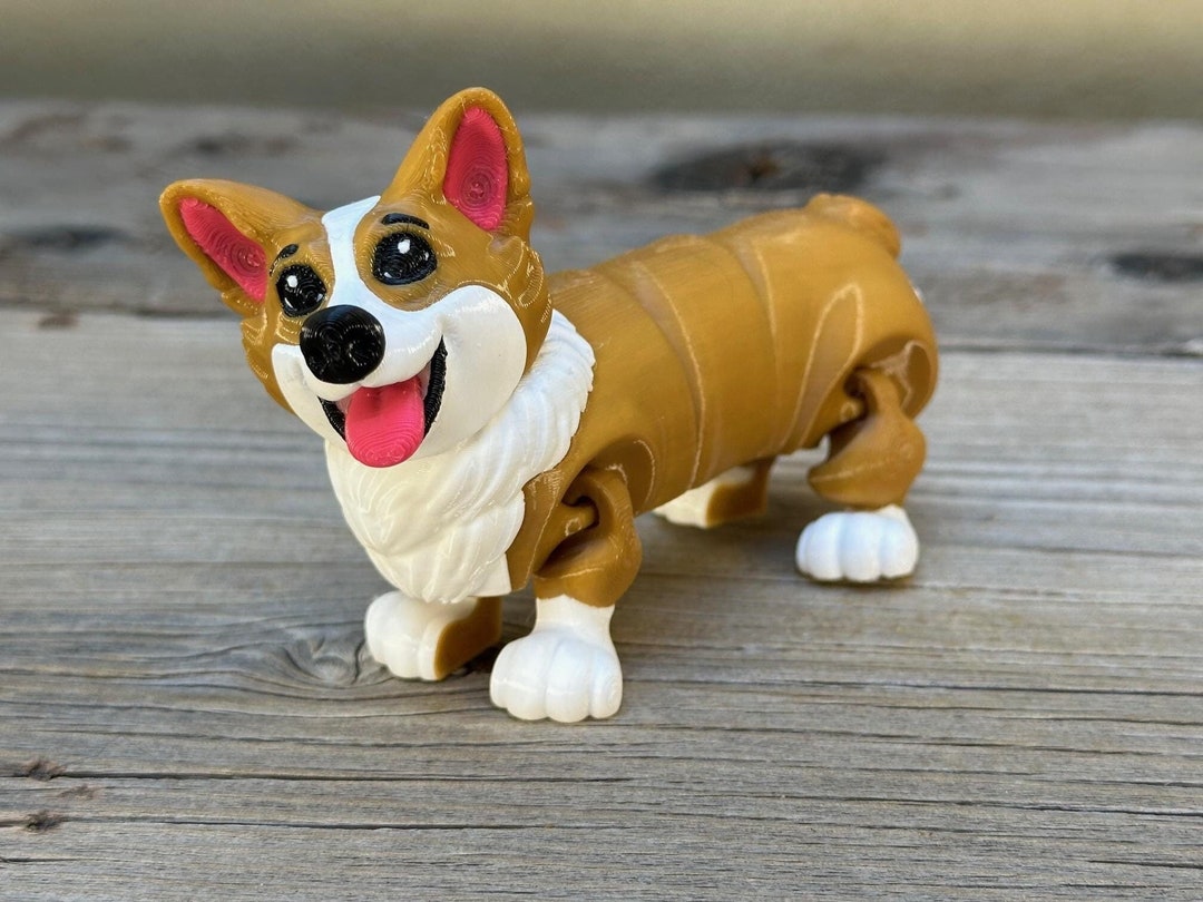 Articulated Corgi 3D Printed - Etsy