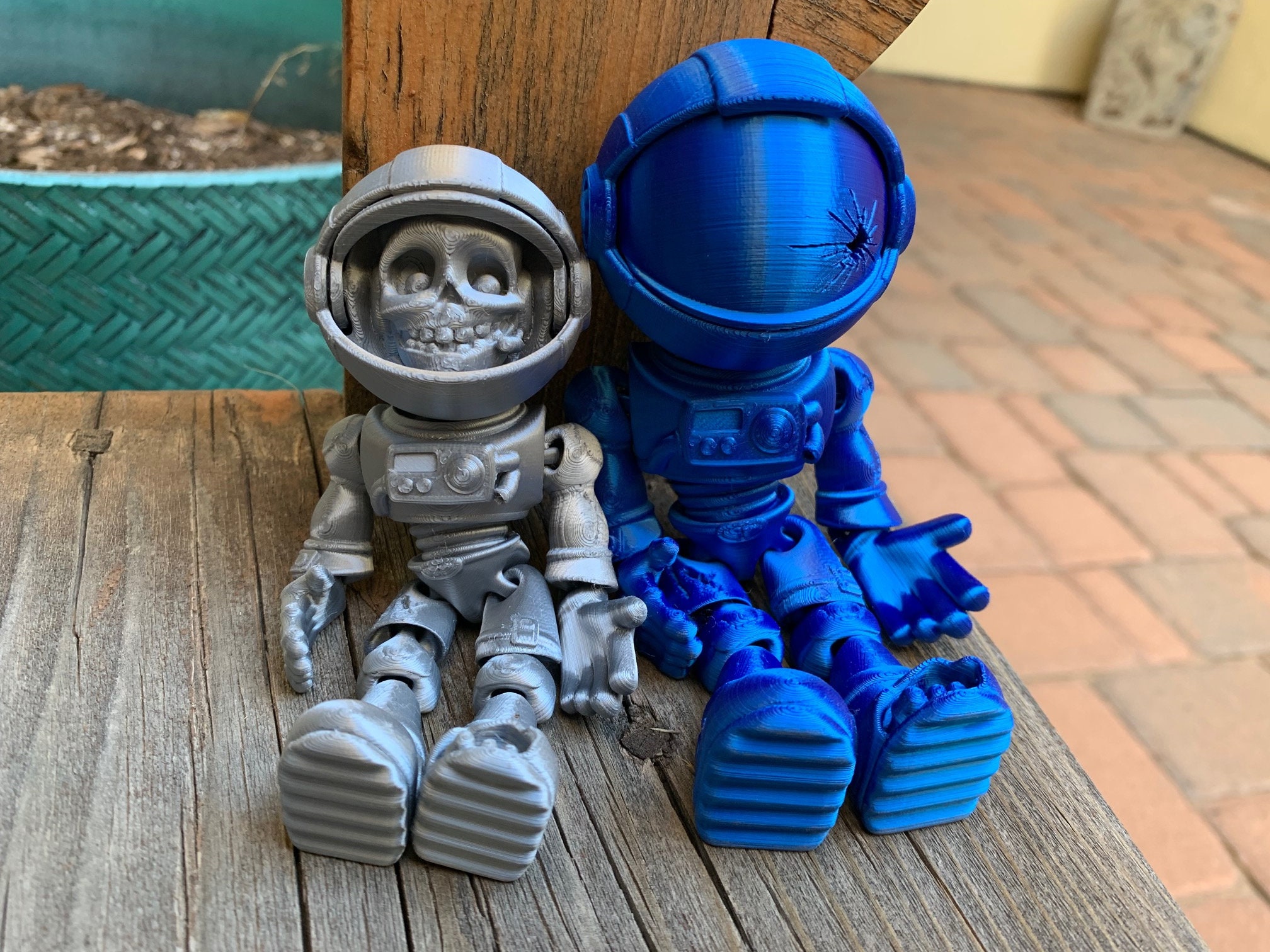 Flexi Astronaut Skeleton With Movable Visor 3D Printed - Etsy