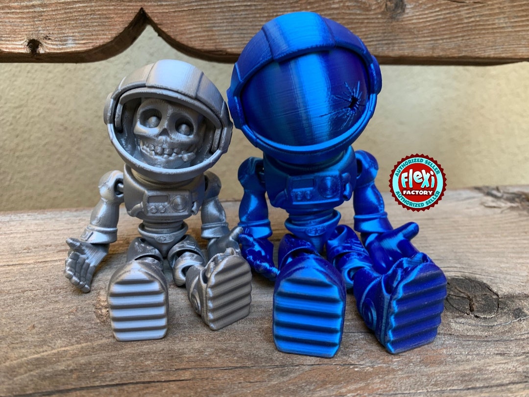 Flexi Astronaut Skeleton With Movable Visor 3D Printed - Etsy