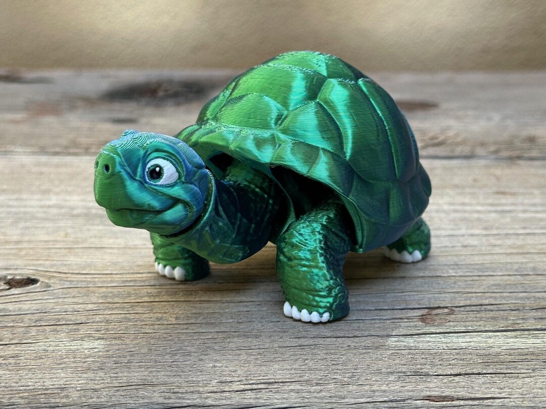 3D Printed Articulated Tortoise With Retractable Head and Limbs W ...