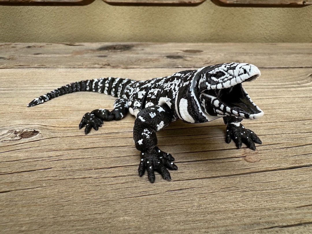 3D Printed Articulated Tegu Lizard - Etsy