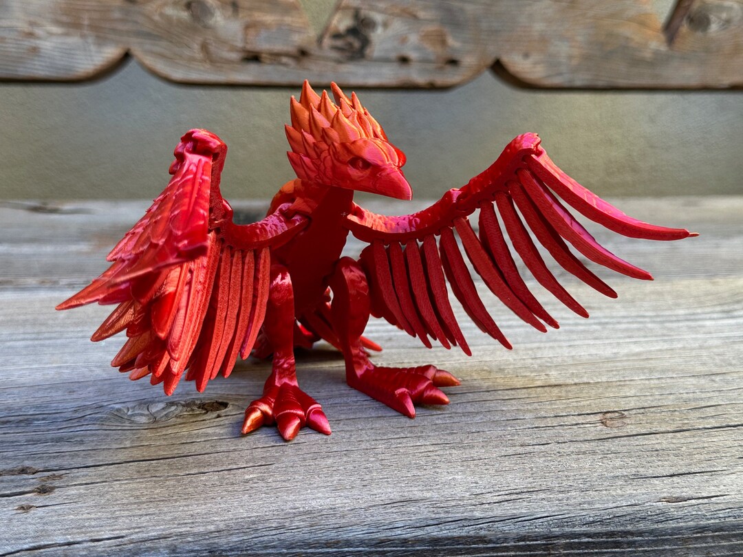 3D Printed Articulated Flexi Phoenix - Etsy