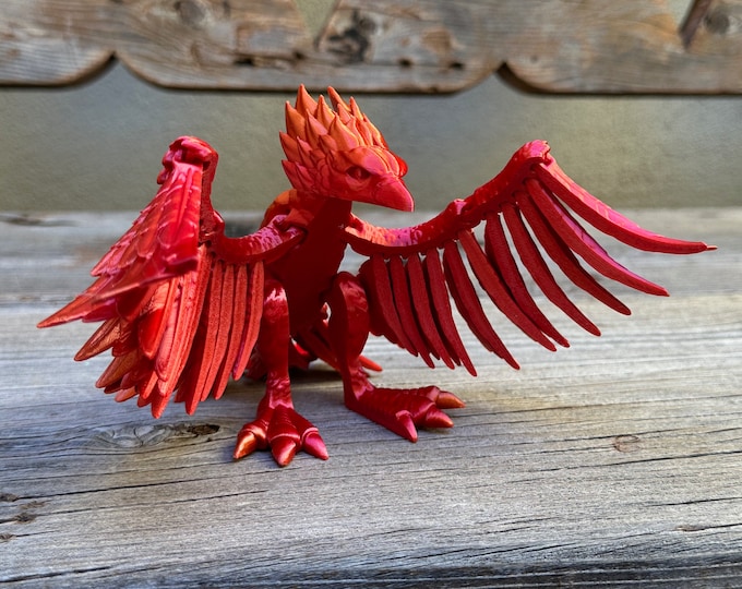 3D Printed Articulated Flexi Phoenix - Etsy