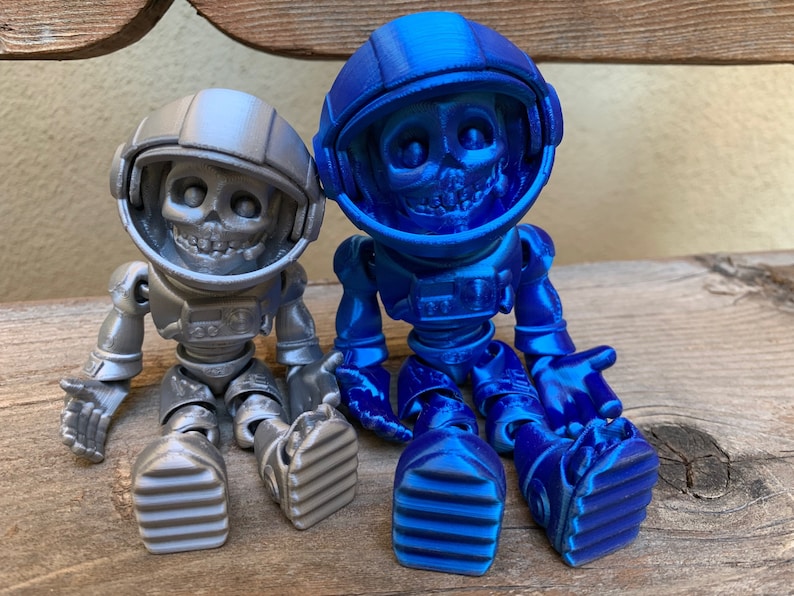 Flexi Astronaut Skeleton With Movable Visor 3D Printed - Etsy