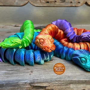 3D Printed Articulated Ball Python - Etsy