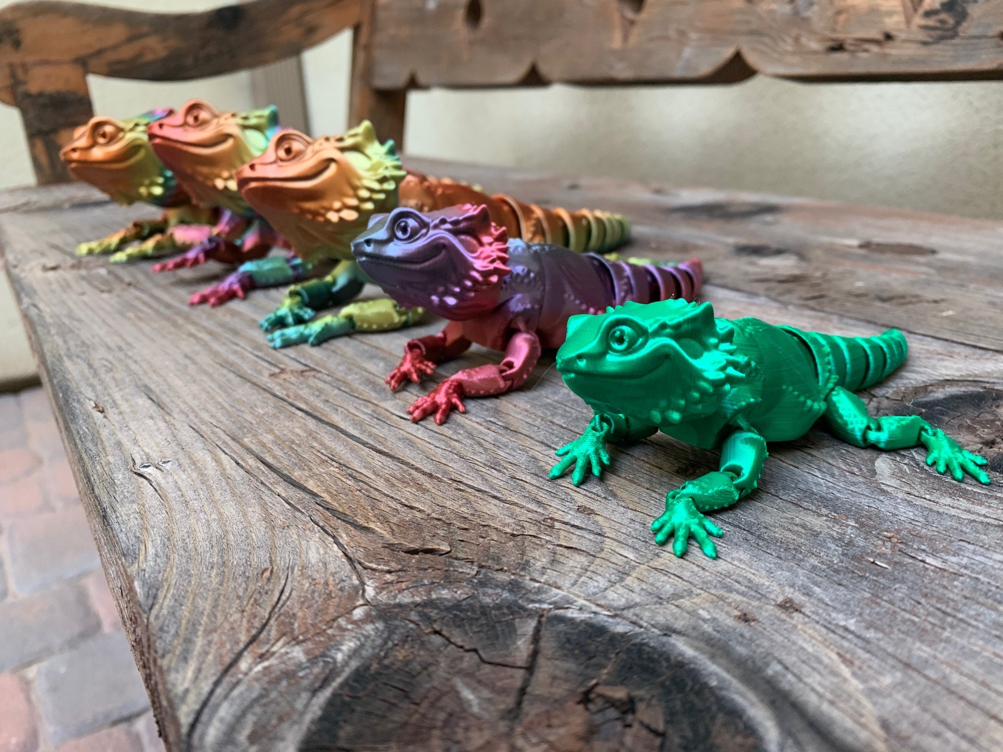 3D Printed Articulated Bearded Dragon - Etsy