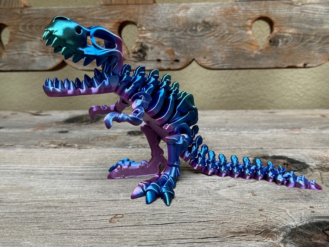 3D Printed Articulated T-rex Skeleton - Etsy