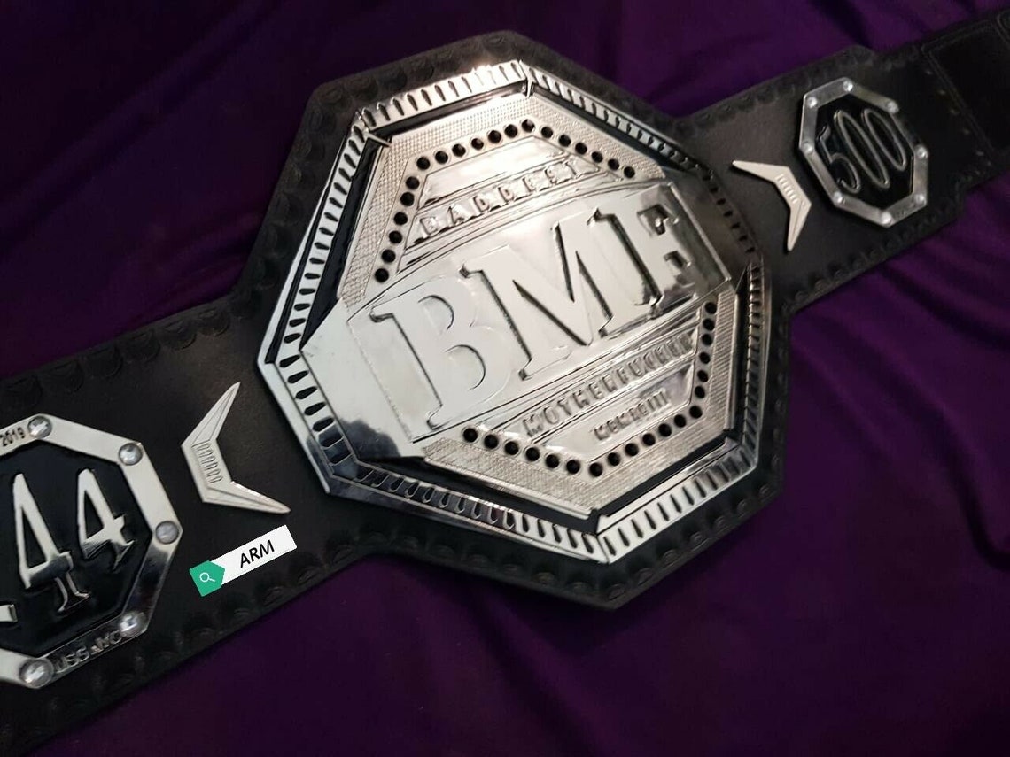 UFC BMF Replica Belt Brass Plates Real Leather Championship | Etsy