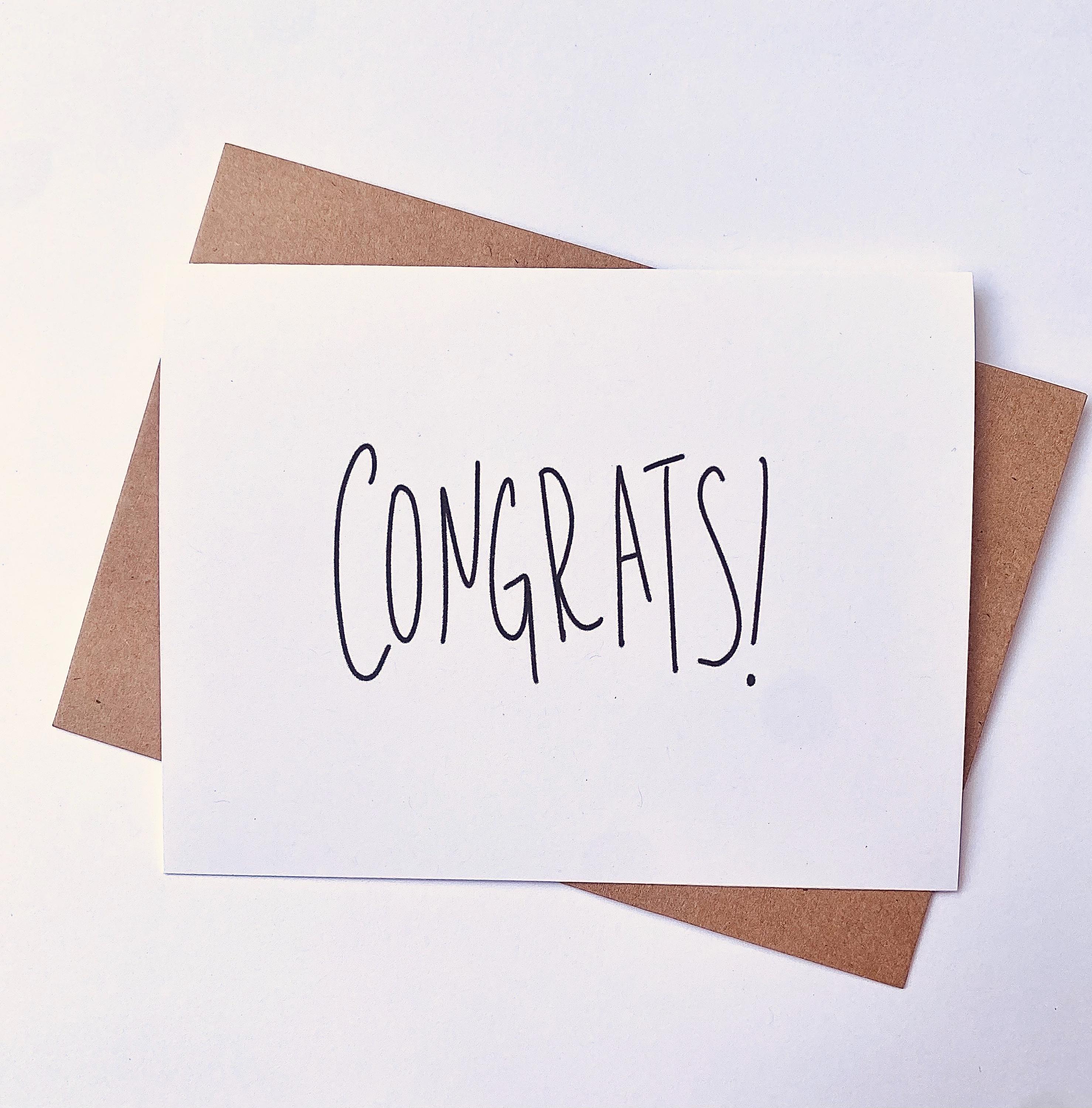 Congrats Cards L Congratulations Cards L Set of 5 Congrats Cards L Set ...