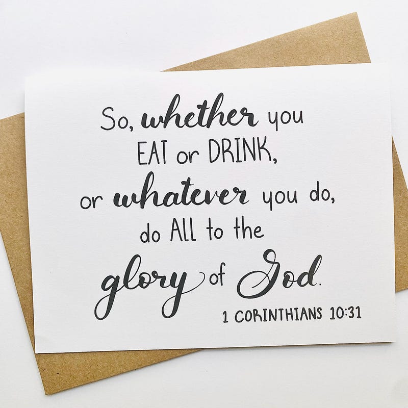 1 Corinthians 10 31 - Etsy