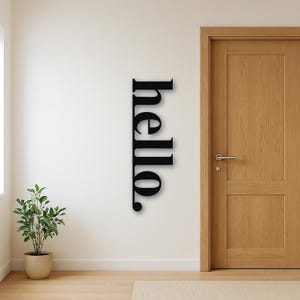 Hello Metal Sign: Modern Powder-coated Steel Porch Decor - Etsy