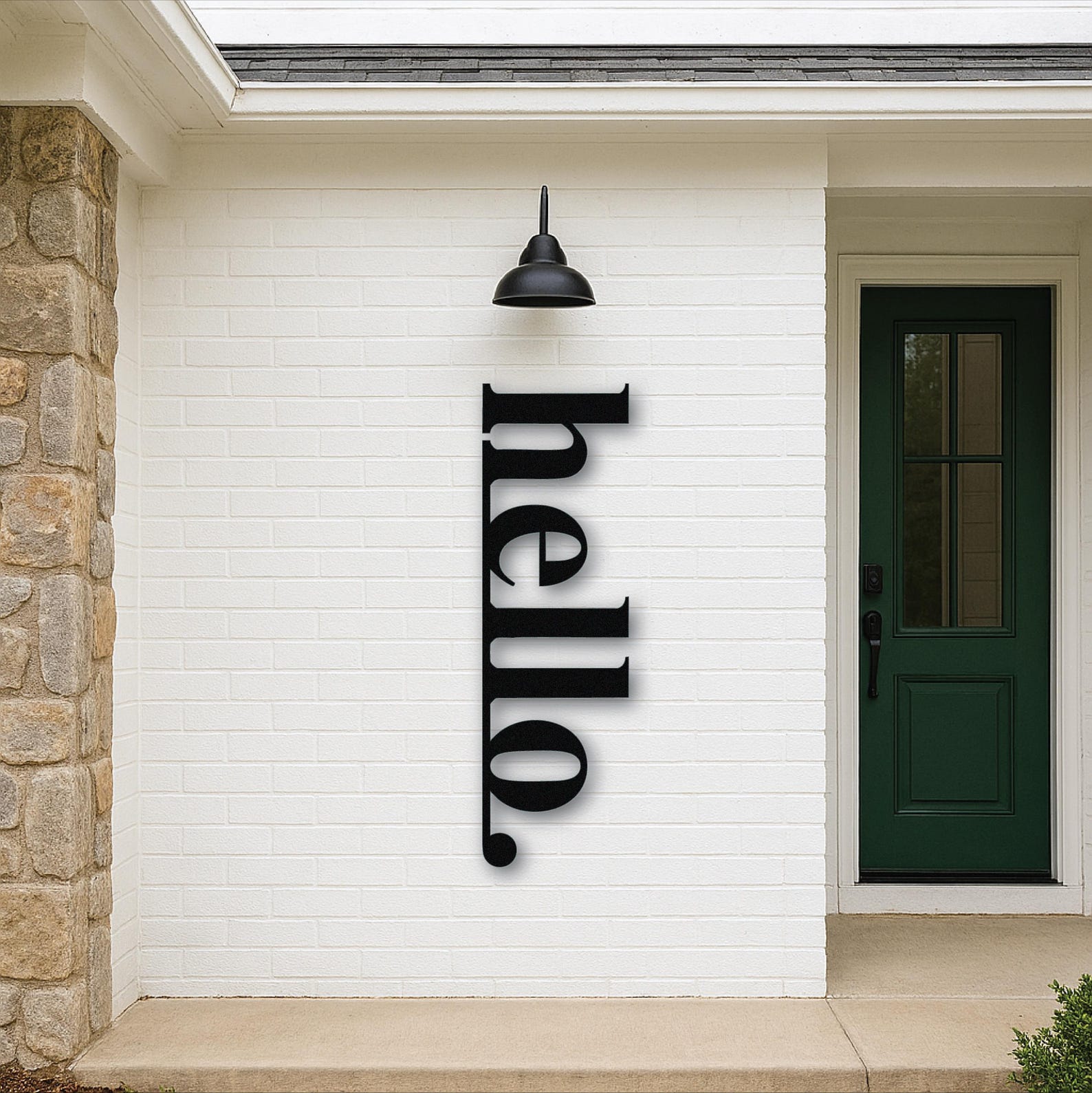 Hello Metal Sign: Modern Powder-coated Steel Porch Decor - Etsy
