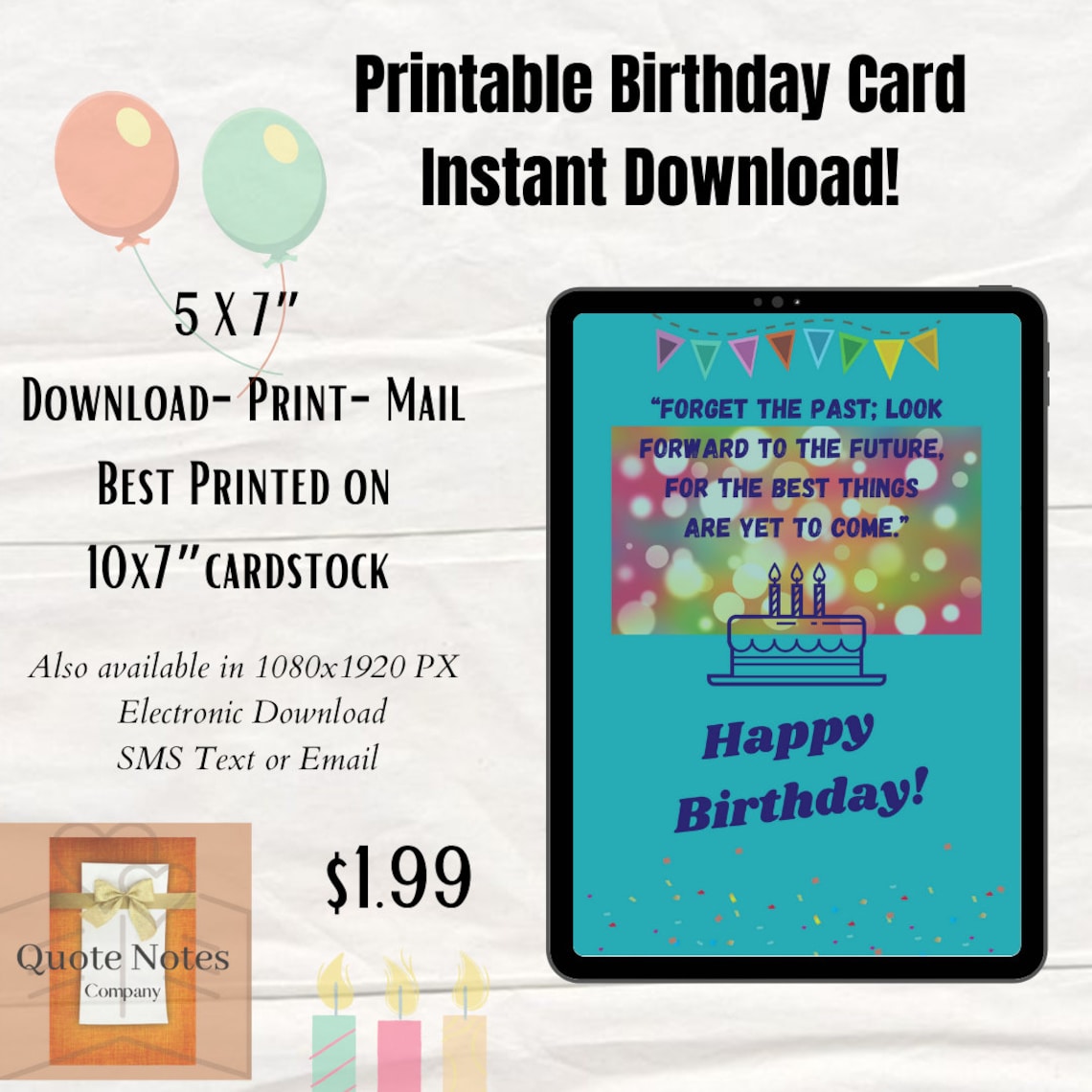 Electronic Birthday Card, Digital Birthday Card, SMS Text Phone ...