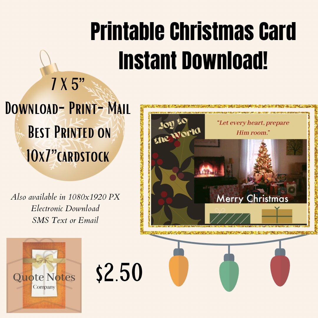 Electronic Christmas Card Digital Christmas Card Holiday - Etsy España