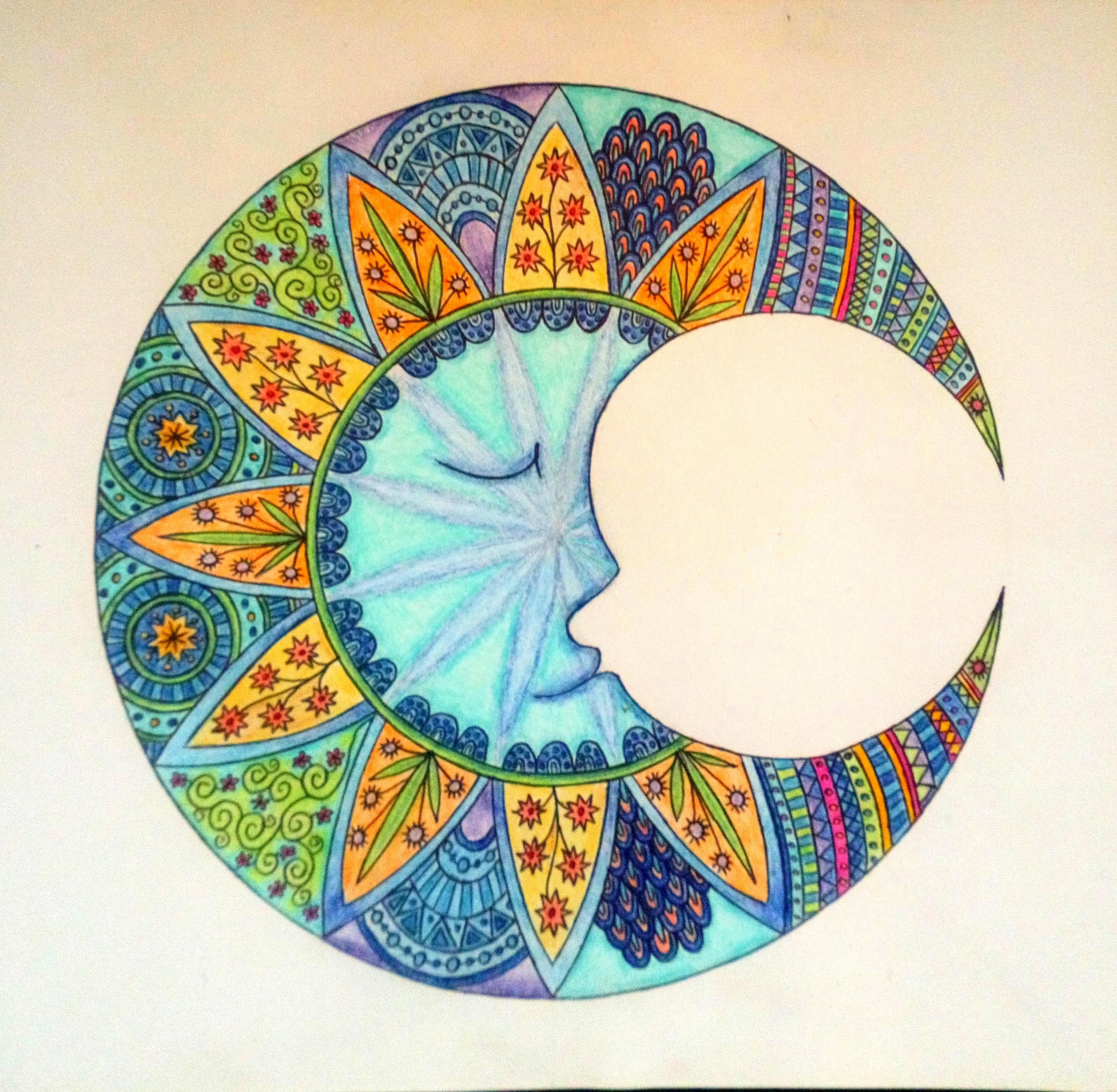 Mandalas de sol y luna dibujadas a mano - Etsy México