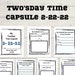 Learning Printable | Twosday Time Capsule | 2-22-22 | Homeschool ...