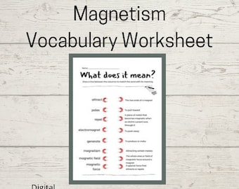 Magnet Science Worksheet | Magnet Fill in the Blank | Digital Download ...