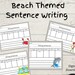 Homeschool Printables | Beach Themed Sentence Writing | Beach Thematic ...