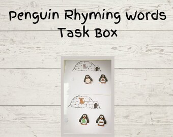 Penguin Themed Rhyming Words Bundle Digital Download Preschool ...