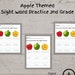 Homeschool Printables Apple Theme Sight Word Writing - Etsy
