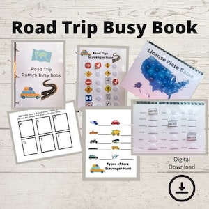 Road Trip Printables | Road Trip Busy Book | Digital Download | Travel ...