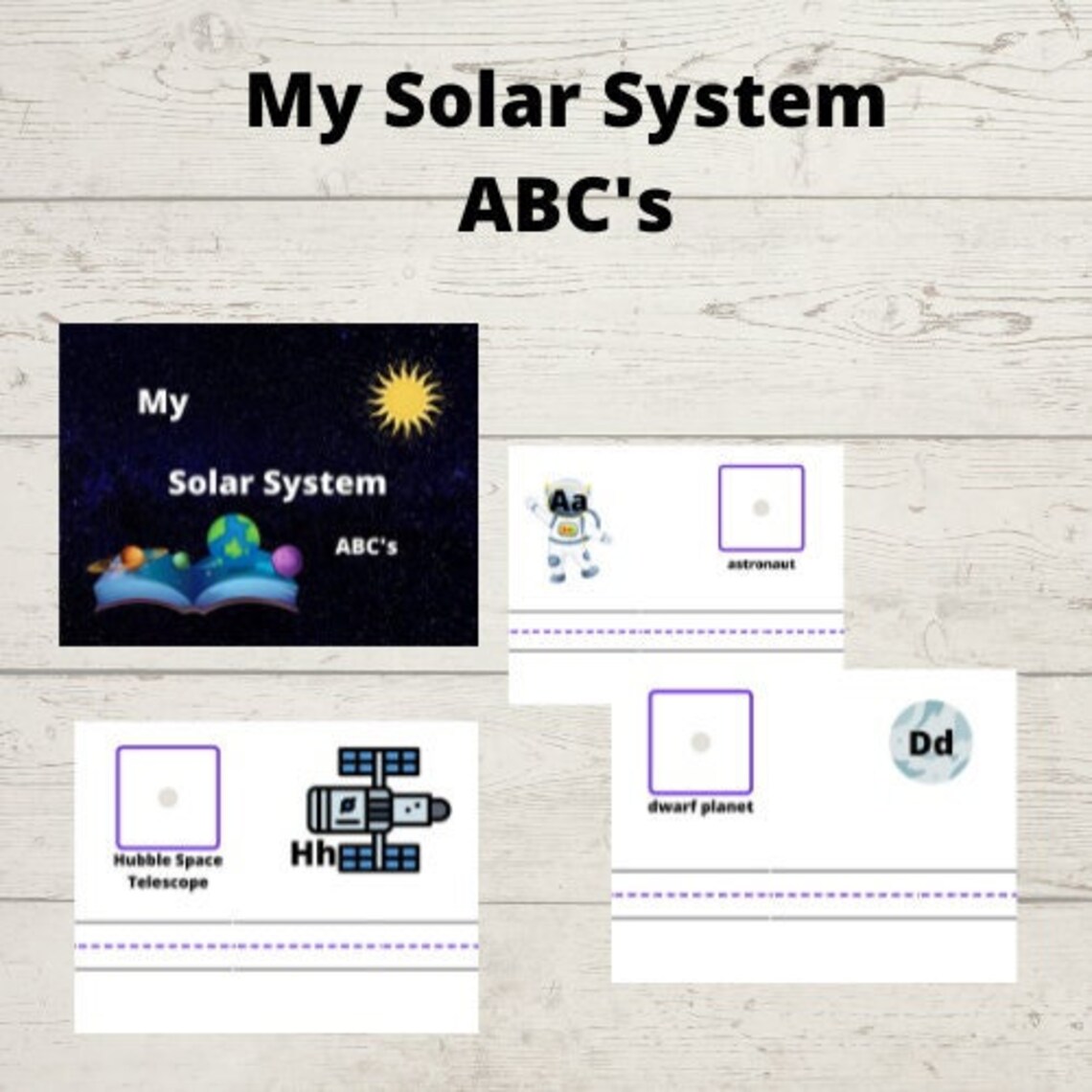 My Solar System Abc's | Toddler/preschool Busy Book | Digital Download ...