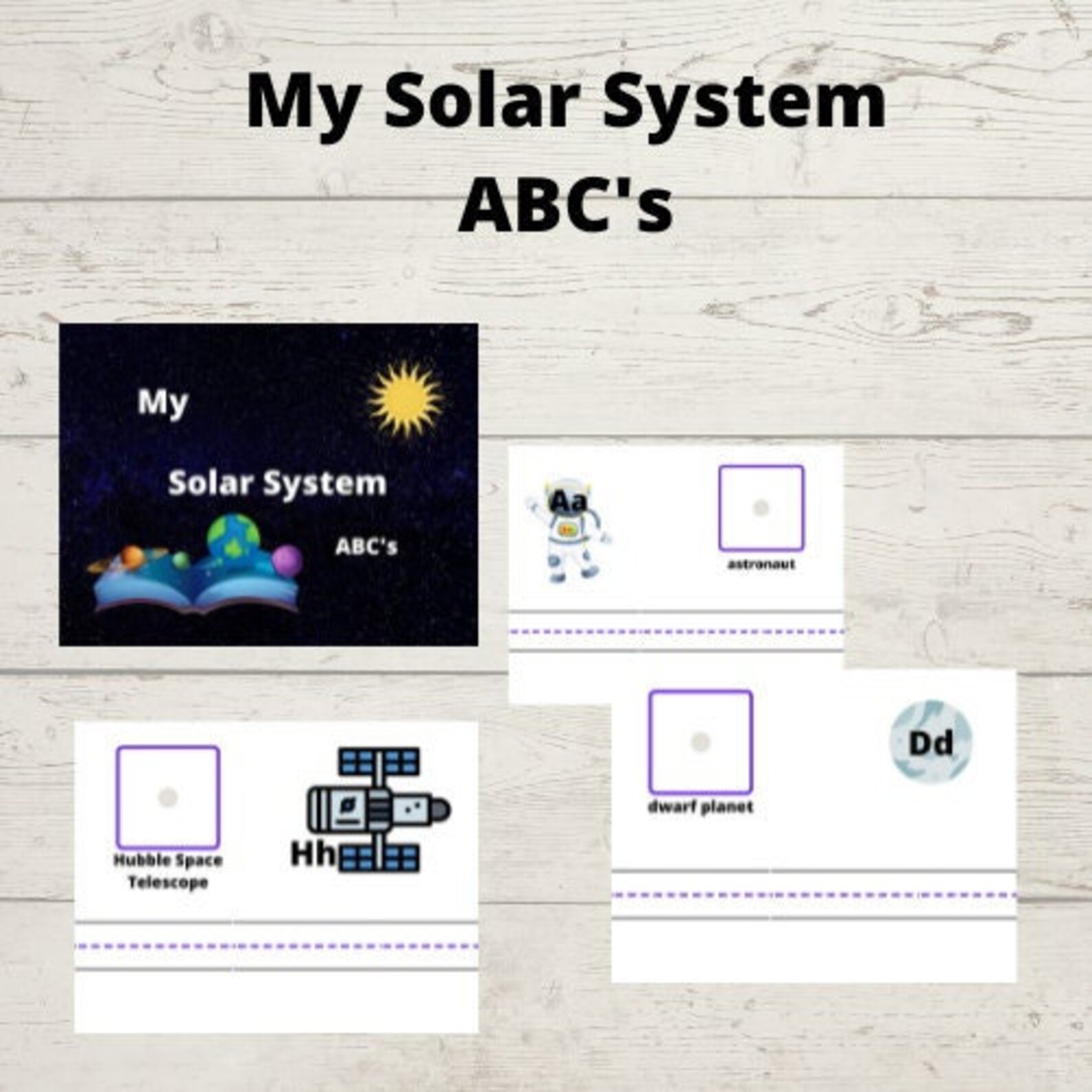 My Solar System Abc's | Toddler/preschool Busy Book | Digital Download ...