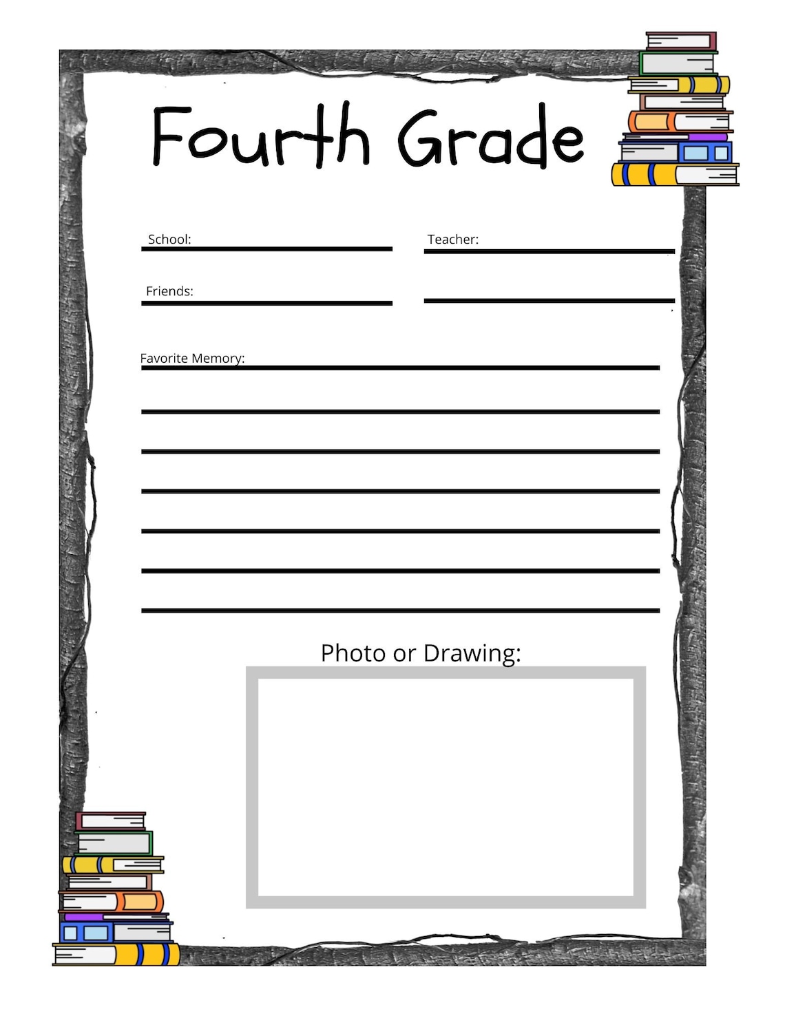 Learning Printable | School Memory Book | K-12 Memories | Homeschool ...
