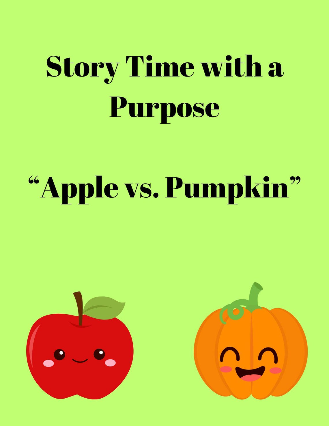 Apple Vs. Pumpkin | Homeschool Printable | Circle Time |story Activity ...