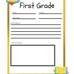 Learning Printable | School Memory Book | K-12 Memories | Homeschool ...