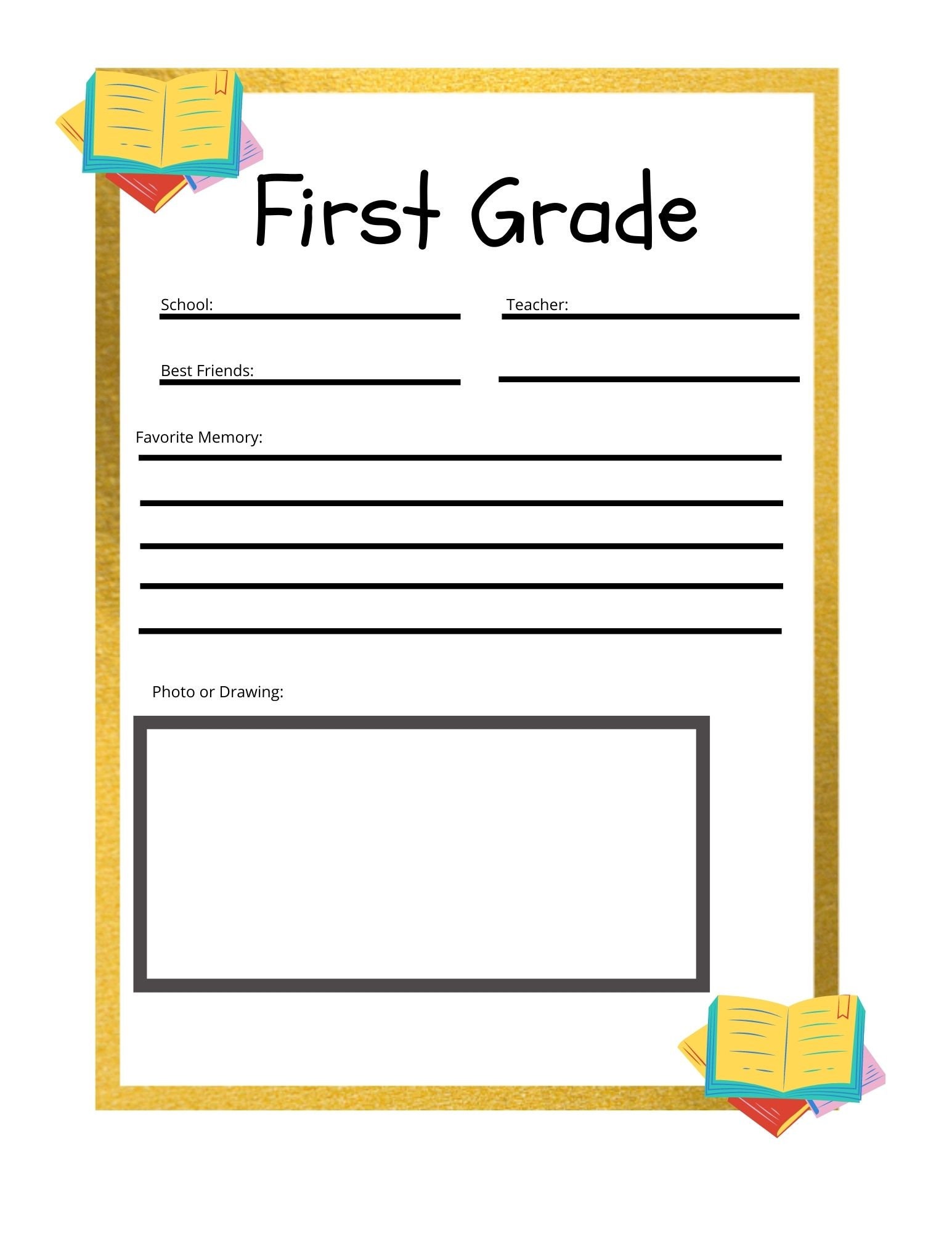 Learning Printable | School Memory Book | K-12 Memories | Homeschool ...