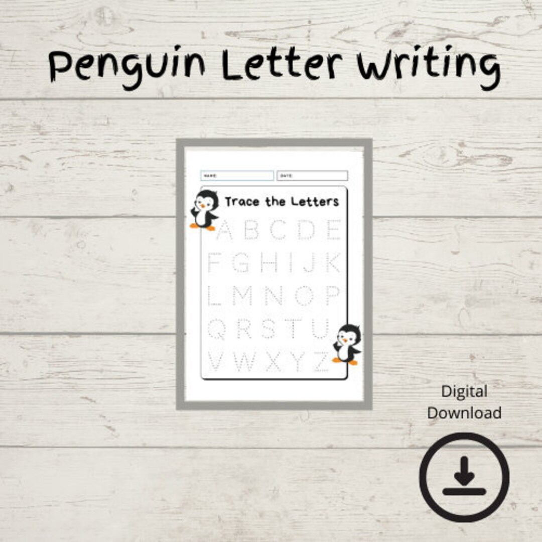 Penguin Themed Letter Writing Worksheet - Etsy