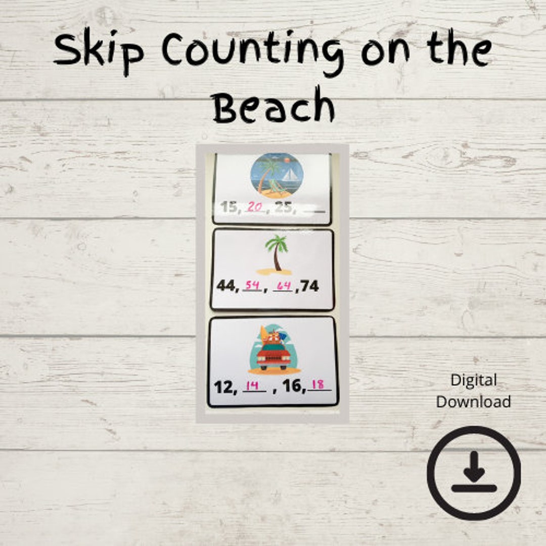 Homeschool Printables | Skip Counting on the Beach | Beach Thematic ...