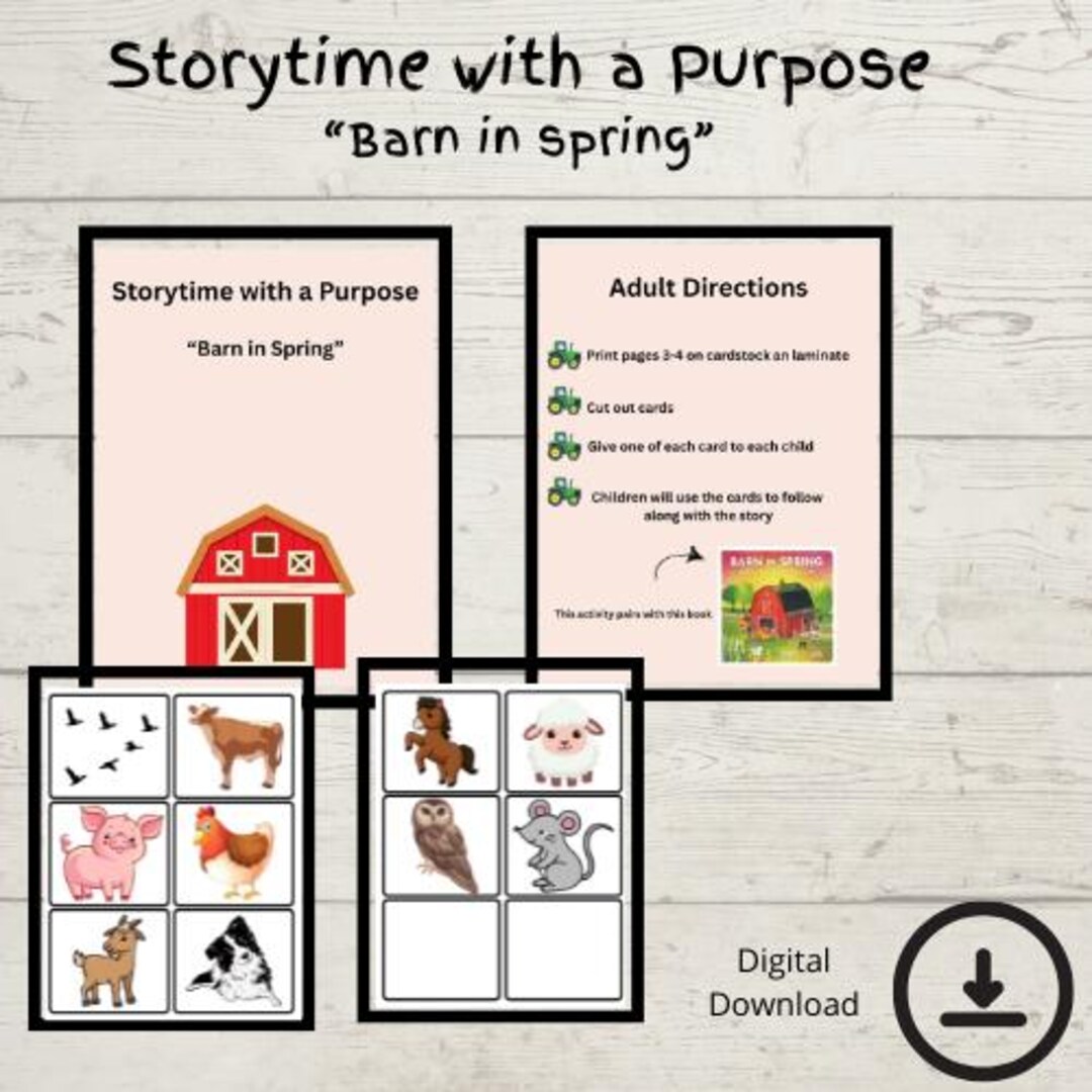 Story Activity | Barn in Spring | Homeschool Printable | Circle Time ...
