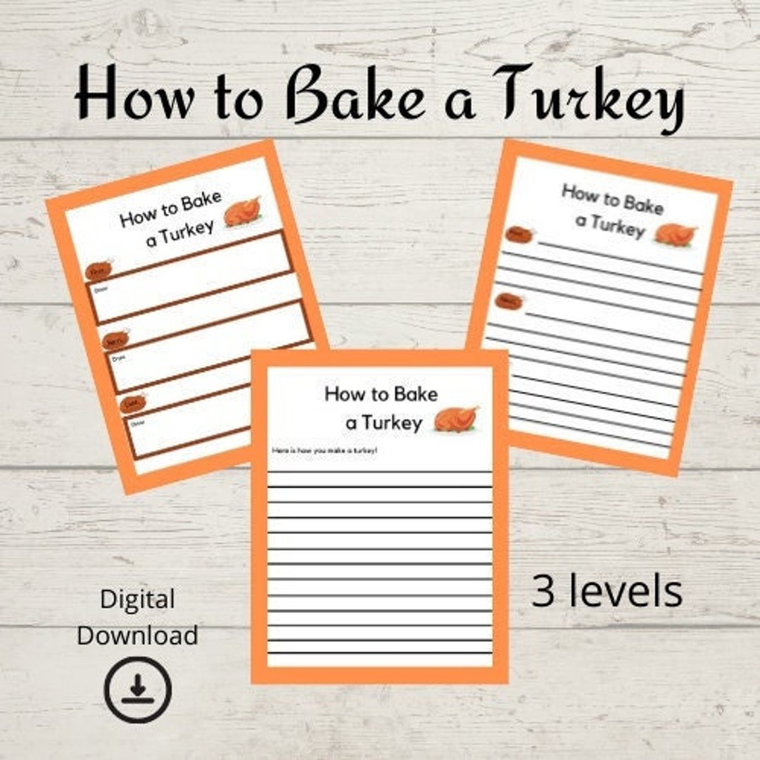 Thanksgiving Themed Writing Prompt | How to Bake a Turkey | Digital ...