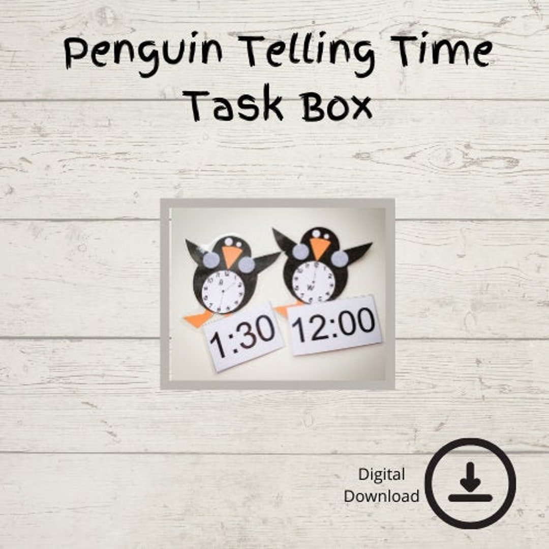 Penguin Themed Telling Time Hands-on Activity | Digital Download ...