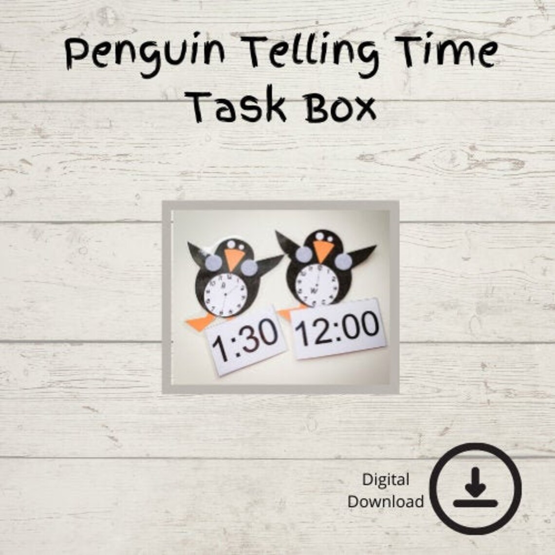Penguin Themed Telling Time Hands-on Activity | Digital Download ...