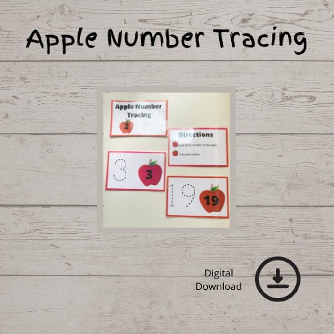 Homeschool Printables | Apple Number Tracing | Learn to Write | Task ...