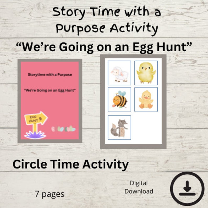 We're Going on an Egg Hunt | Preschool Printable | Circle Time |story ...