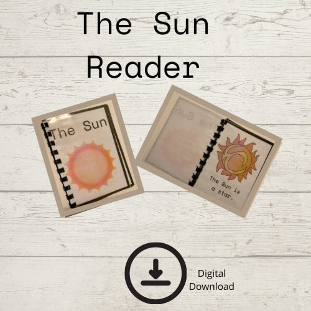 Homeschool Printables | the Sun Reader | Digital Download | Space ...