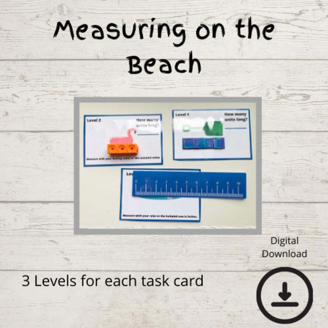 Homeschool Printables | Measuring on the Beach | Digital Download ...