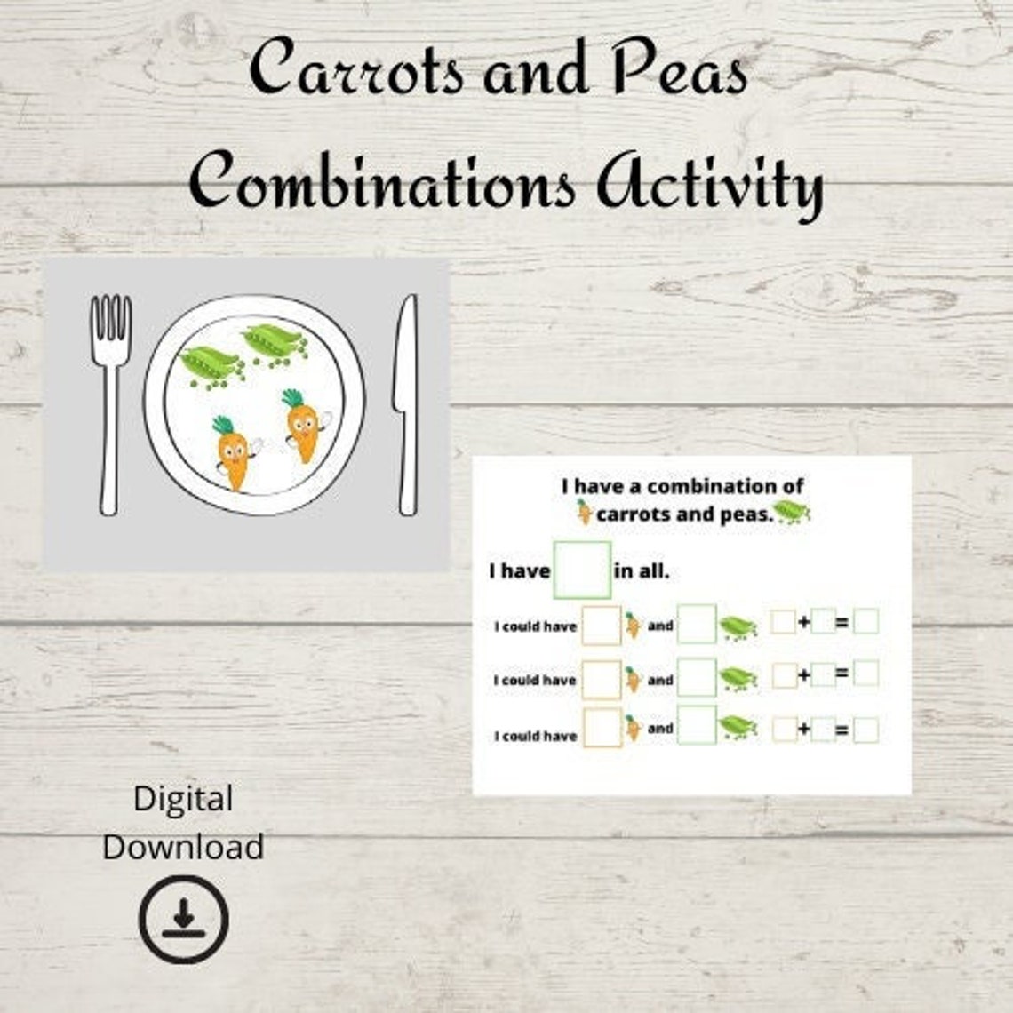 Homeschool Printables | Carrots and Peas | Combinations Addition ...