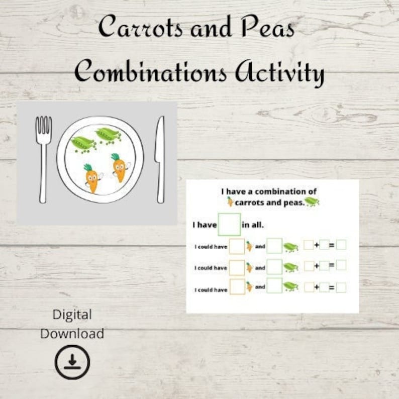 Homeschool Printables | Carrots and Peas | Combinations Addition ...